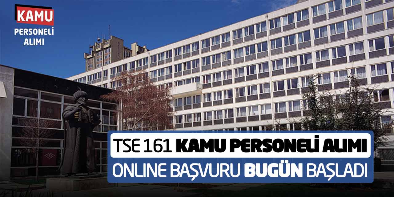 TSE 161 Kamu Personeli Alımı! Online Başvuru Süreci Bugün Başladı